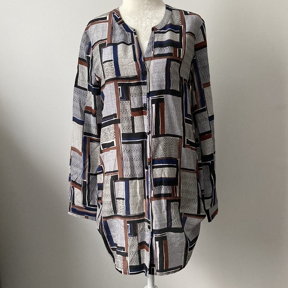 NIC+ZOE | Tops | Nic Zoe Falling Cube Blouse From Texas By Ciao | Poshmark